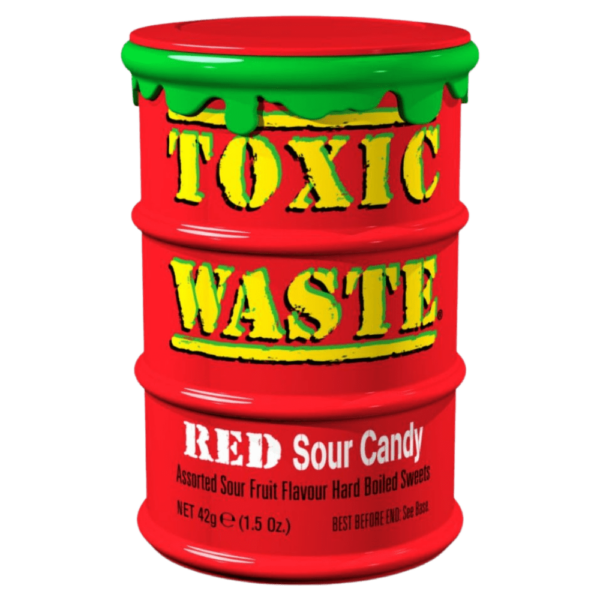 Toxic Waste Red Sour Candy Drum 42g -12er Pack - International Trading ...
