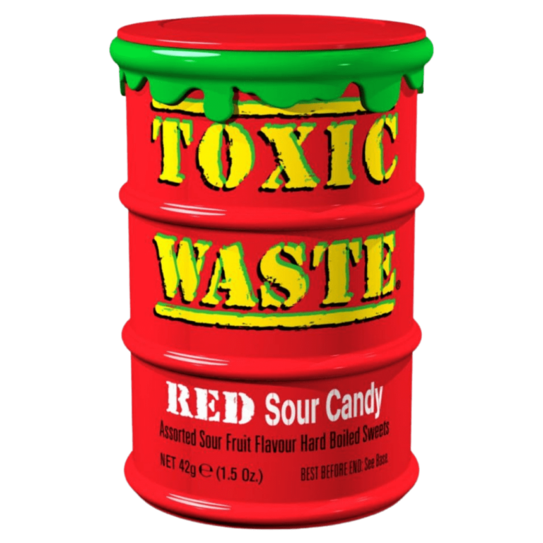 Toxic Waste Red Sour Candy Drum 42g -12er Pack - International Trading ...